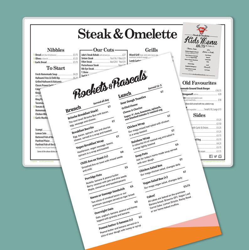 A3 Flat Menu – Adapt Graphics